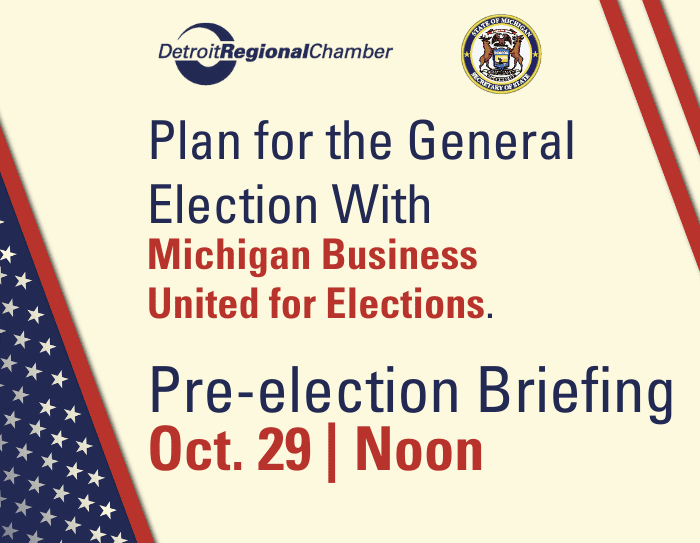 Join a Virtual Pre-election Briefing, Oct. 29 - Detroit Regional Chamber